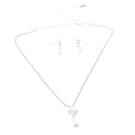 Rhinestone Necklace Set , SKU: S20398-SWH | Ur Eternity